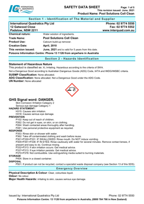 Safety Data Sheet | InterQuad