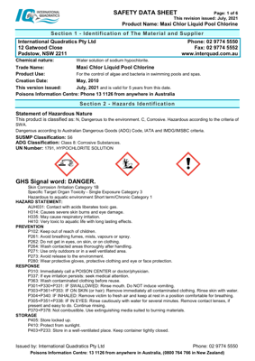 Safety Data Sheet | InterQuad